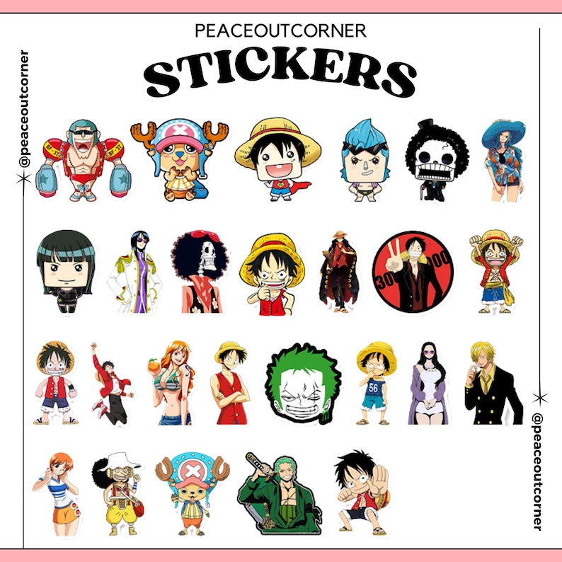 One Piece Vinyl Sticker Epic Anime Decal for Laptops, Water Bottles ...