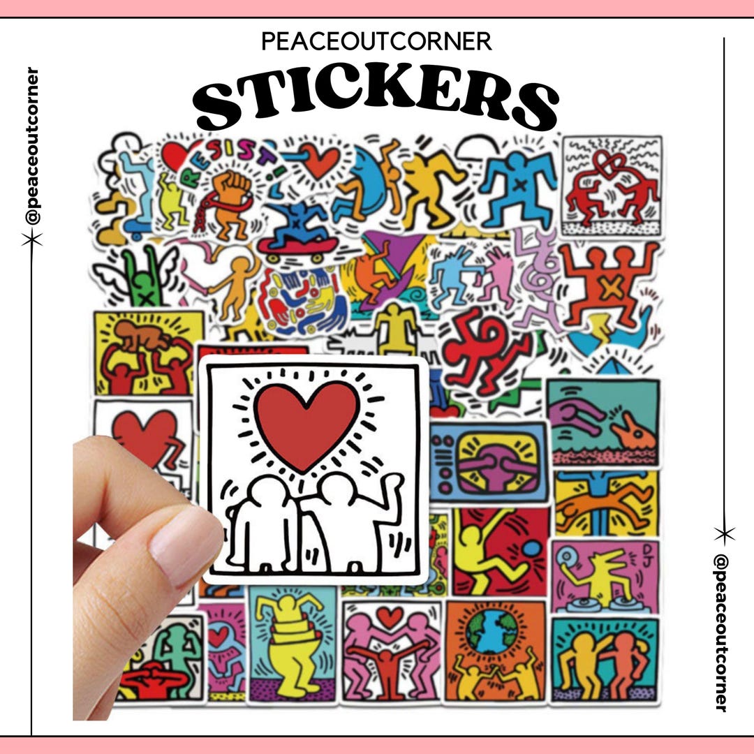 Keith Haring Vinyl Sticker – Pop Art Aesthetic Decal, Waterproof Street ...