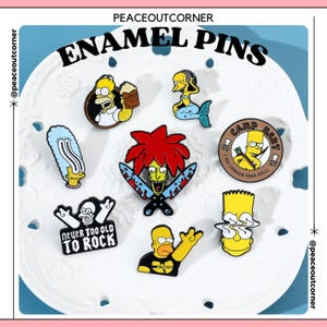 The Simpsons Enamel Pins Iconic Cartoon Lapel Badges for Fans ...