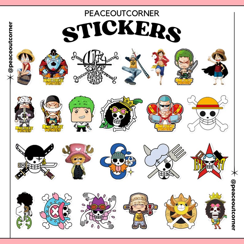 One Piece Vinyl Sticker Epic Anime Decal for Laptops, Water Bottles ...