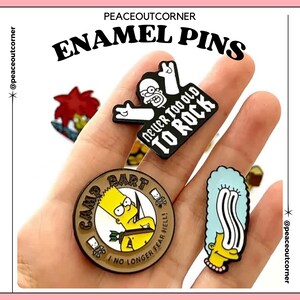 The Simpsons Enamel Pins, Collectible Cartoon Badges - Etsy