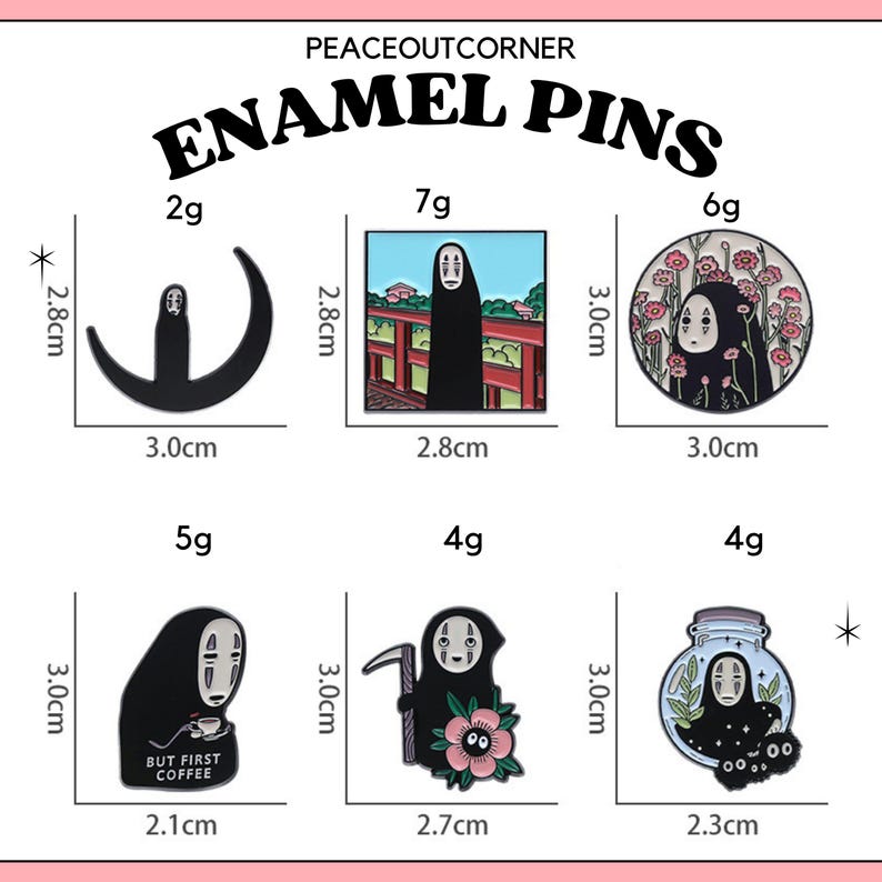 No-face Ghibli Enamel Pin – Spirited Away Anime Lapel Pin - Etsy
