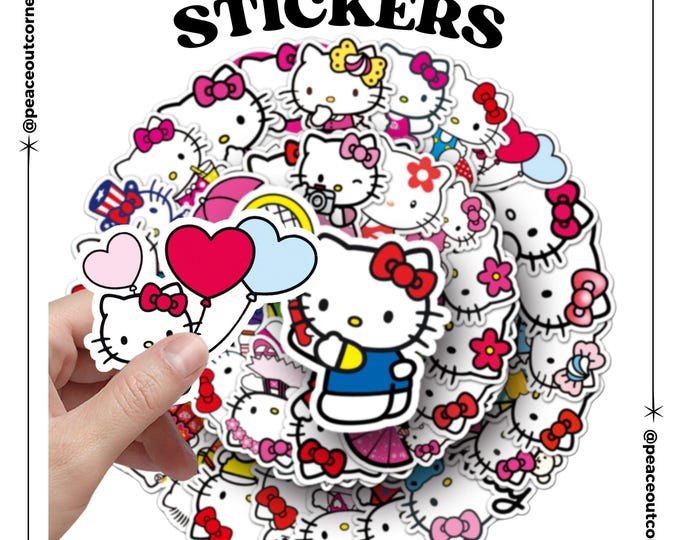 Hello Kitty Vinyl Sticker – Cute Kawaii Sanrio Decal, Waterproof ...