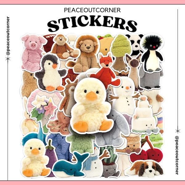 Jellycat Stickers - Etsy UK