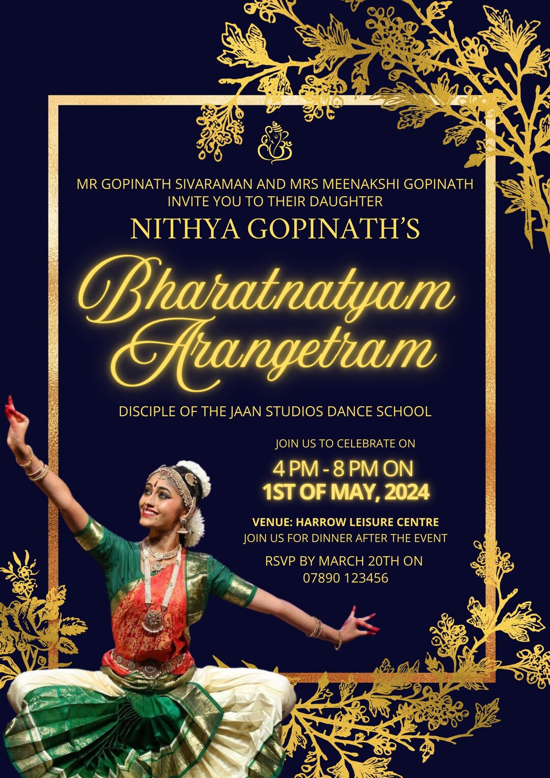 Arangetram Poster - Etsy