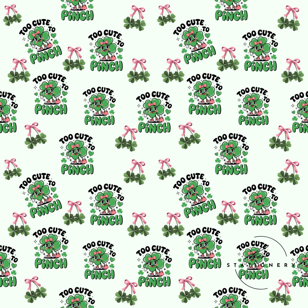 Groovy Shamrock Seamless Pattern Retro Clover Pattern St Patrick’s Day ...