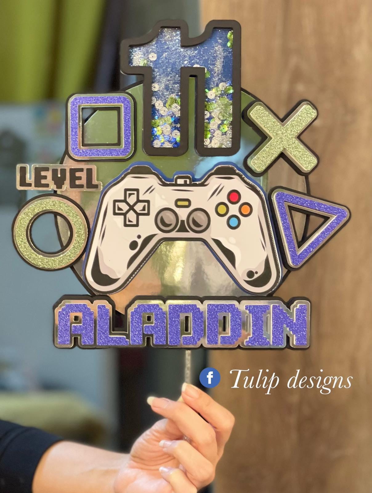 Play Station Birthday Cake Topper | 3D PS Cake Topper | DIGITAL SVG ...