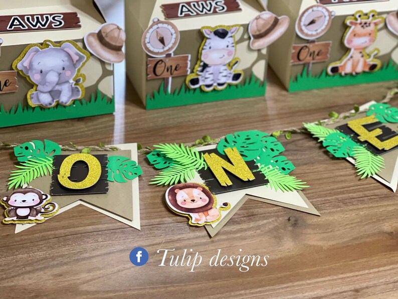 Safari Theme 1st Birthday Banner Safari Banner DIGITAL SVG DOWNLOAD - Etsy