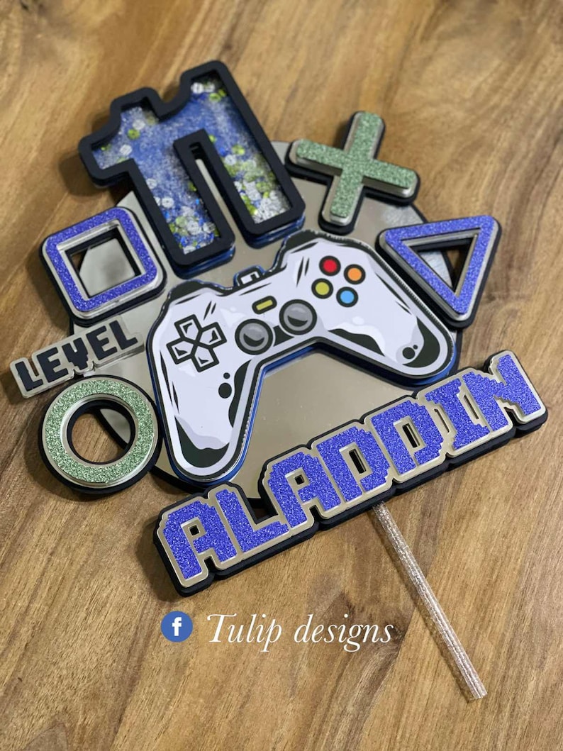 Play Station Birthday Cake Topper 3D PS Cake Topper DIGITAL SVG File ...