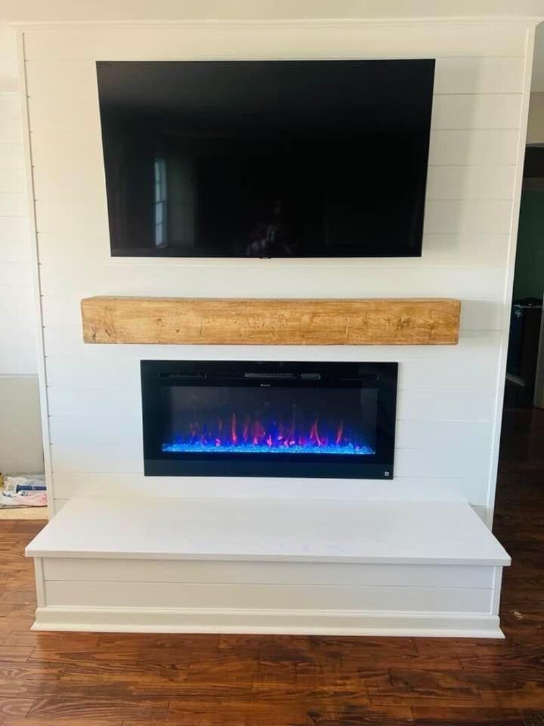 Handmade Fireplace Mantel, Distressed Floating Shelf, Premium Kiln ...