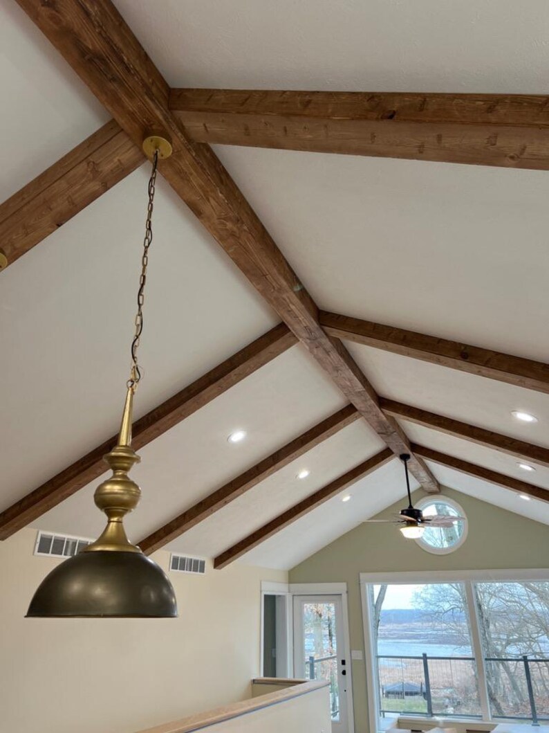 16ft. Hand Hewn Distressed Box Beams Rustic Beams Easy Installation - Etsy