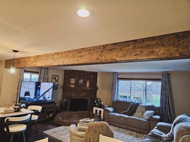 16ft. Ceiling Box Beams With Premium Kiln-dried Wood Lightweight Faux ...