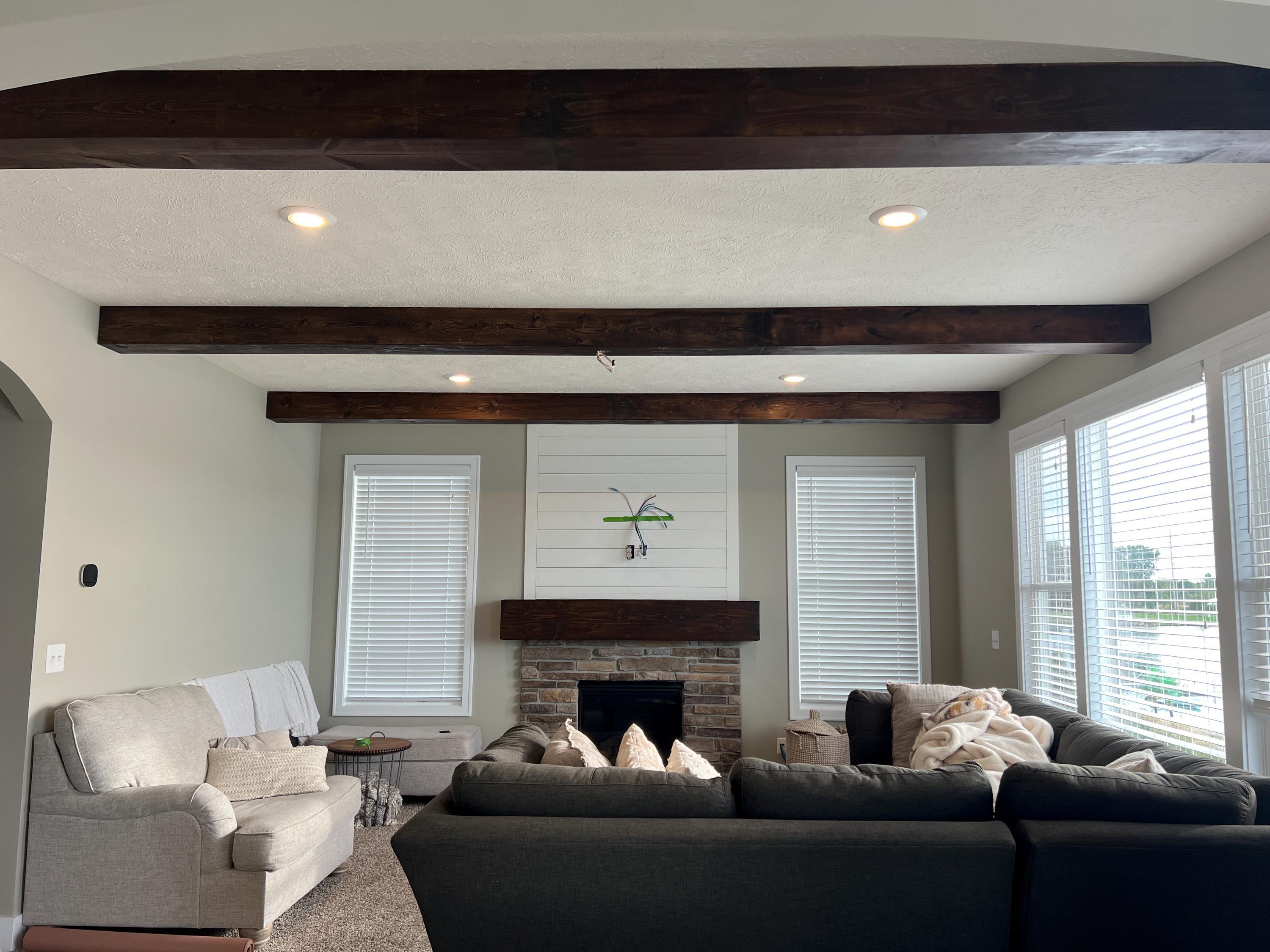 16ft. Ceiling Box Beams With Premium Kiln-dried Wood Lightweight Faux ...