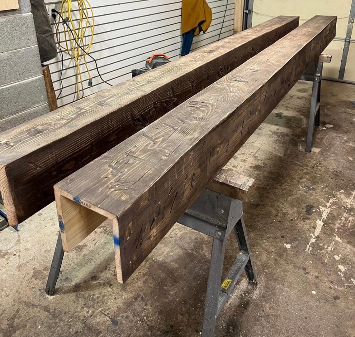 16ft. Ceiling Box Beams With Premium Kiln-dried Wood Lightweight Faux ...
