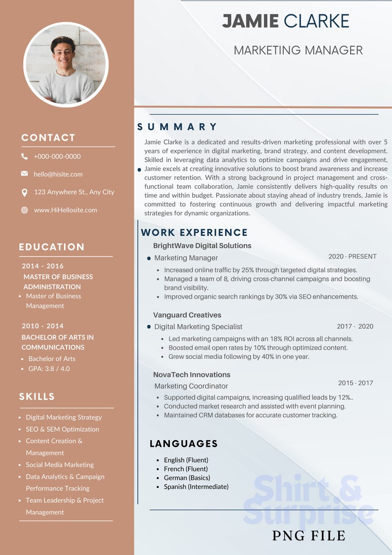 Canva Resume Template , Resume Template 1 , PDF File for Editing in Canva - Etsy