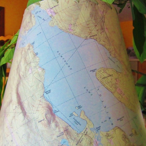 Map Lamp Shade Custom Topographic Map Lampshade of Your - Etsy