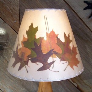 Oak and Maple Leaf Lamp Shade, Botanical Lampshade Made With Pressed ...