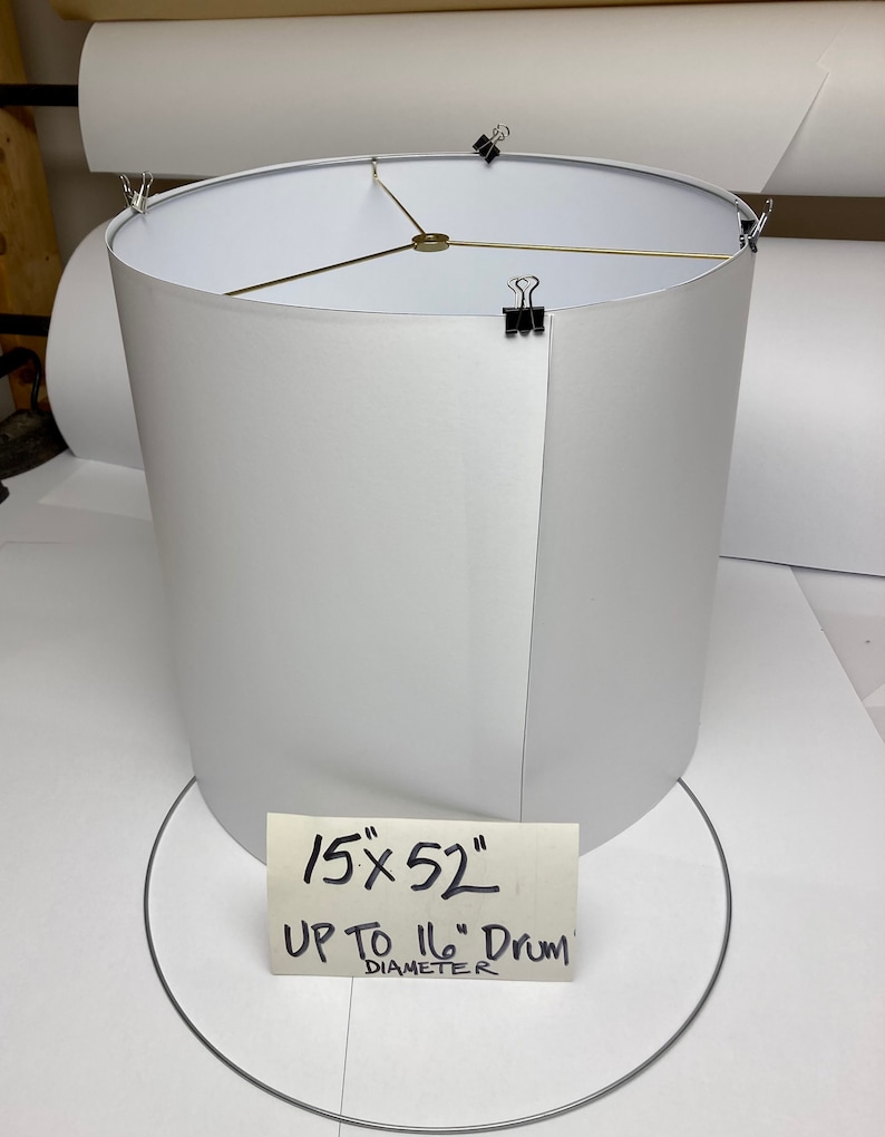 DIY Lamp Shade Styrene, 15" by 64" Adhesive Strip, up to 20" Drum ...