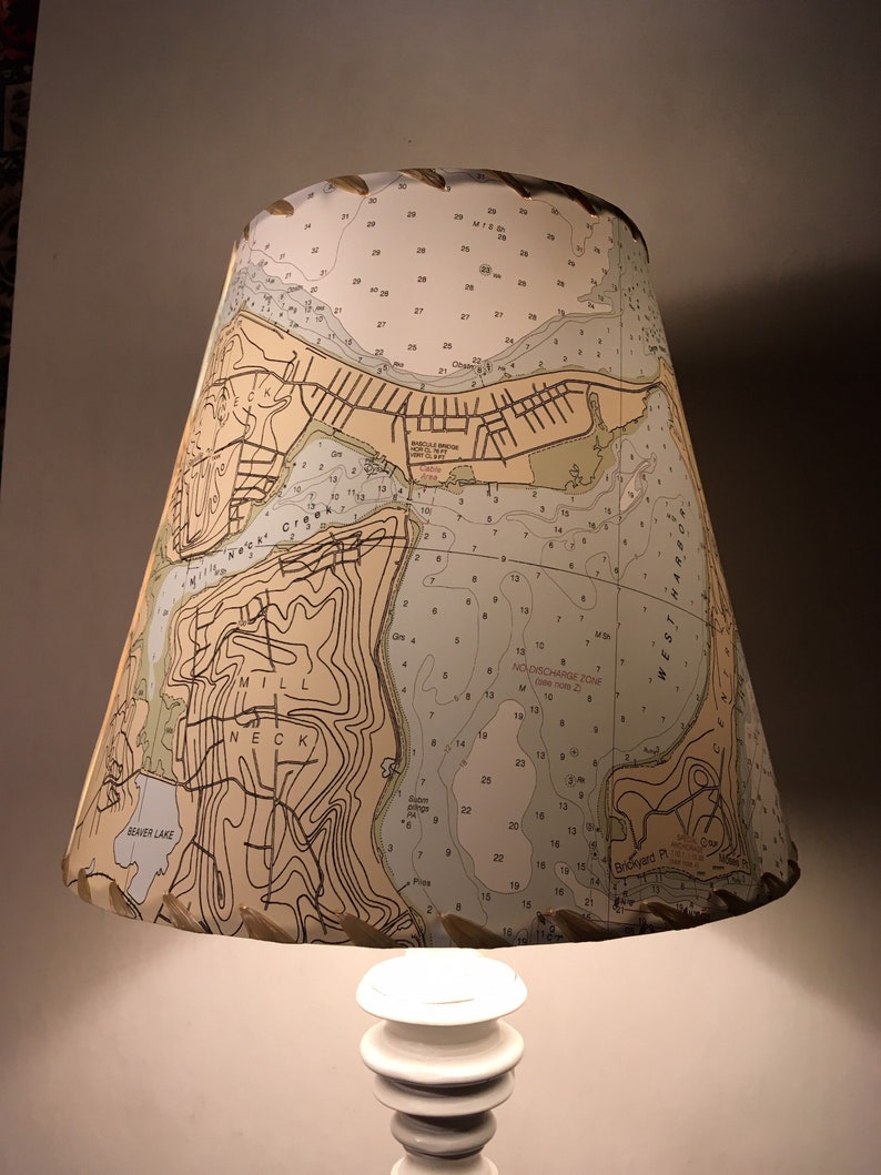 Custom Ocean Chart Lamp Shade NOAA Nautical Chart Lampshade - Etsy