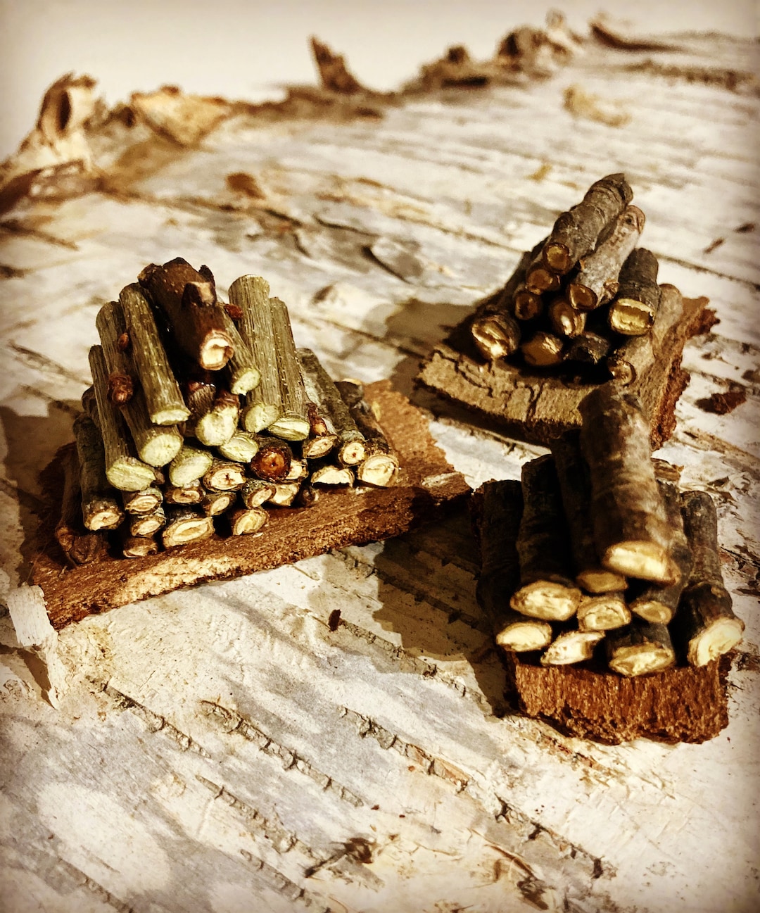 Miniature Log Pile, Tiny Stacked Wood for Fairy House - Etsy