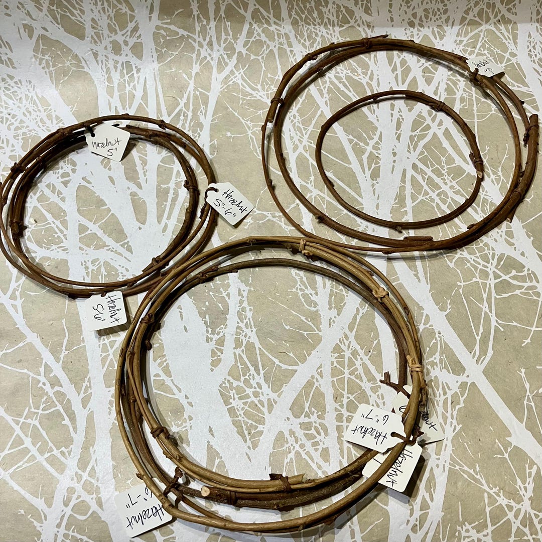 Hazelnut Wood Hoops - Etsy