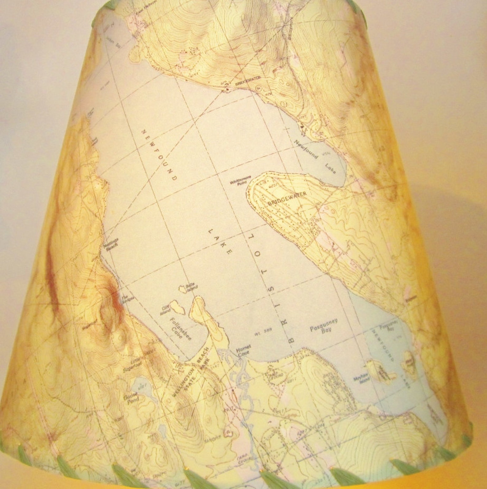 Map Lamp Shade Custom Topographic Map Lampshade of Your - Etsy