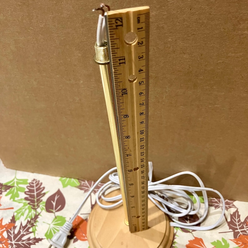 Unfinished Wood Lamp Base, 11" Brass Finish Pipe, DIY Supplies - Etsy