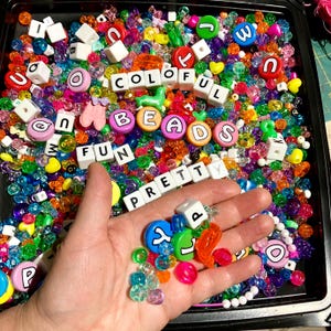Destash Alphabet Beads for Stringing Jewelry, Over One Pound of ...
