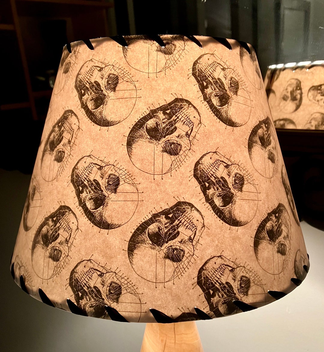 Skull Design Lamp Shade, Small Clip Top Lampshade - Etsy
