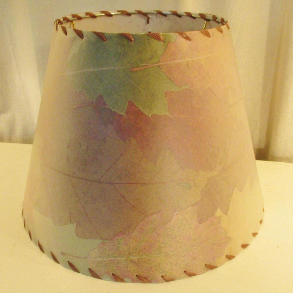 Oak Leaf Botanical Lampshade Real Pressed Autumn Leaf Lamp | Etsy