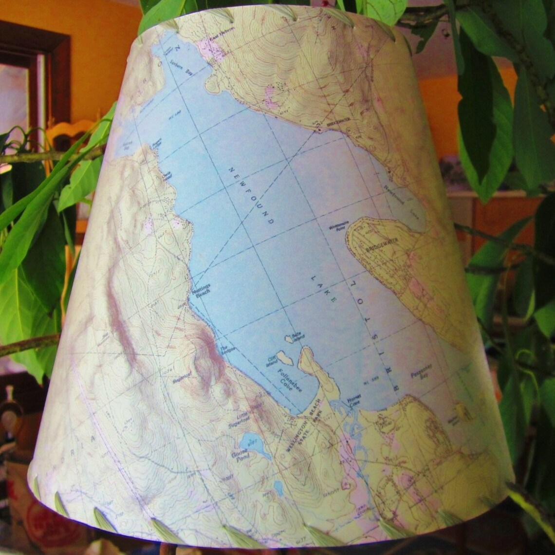 Map Lamp Shade Custom Topographic Map Lampshade of Your - Etsy