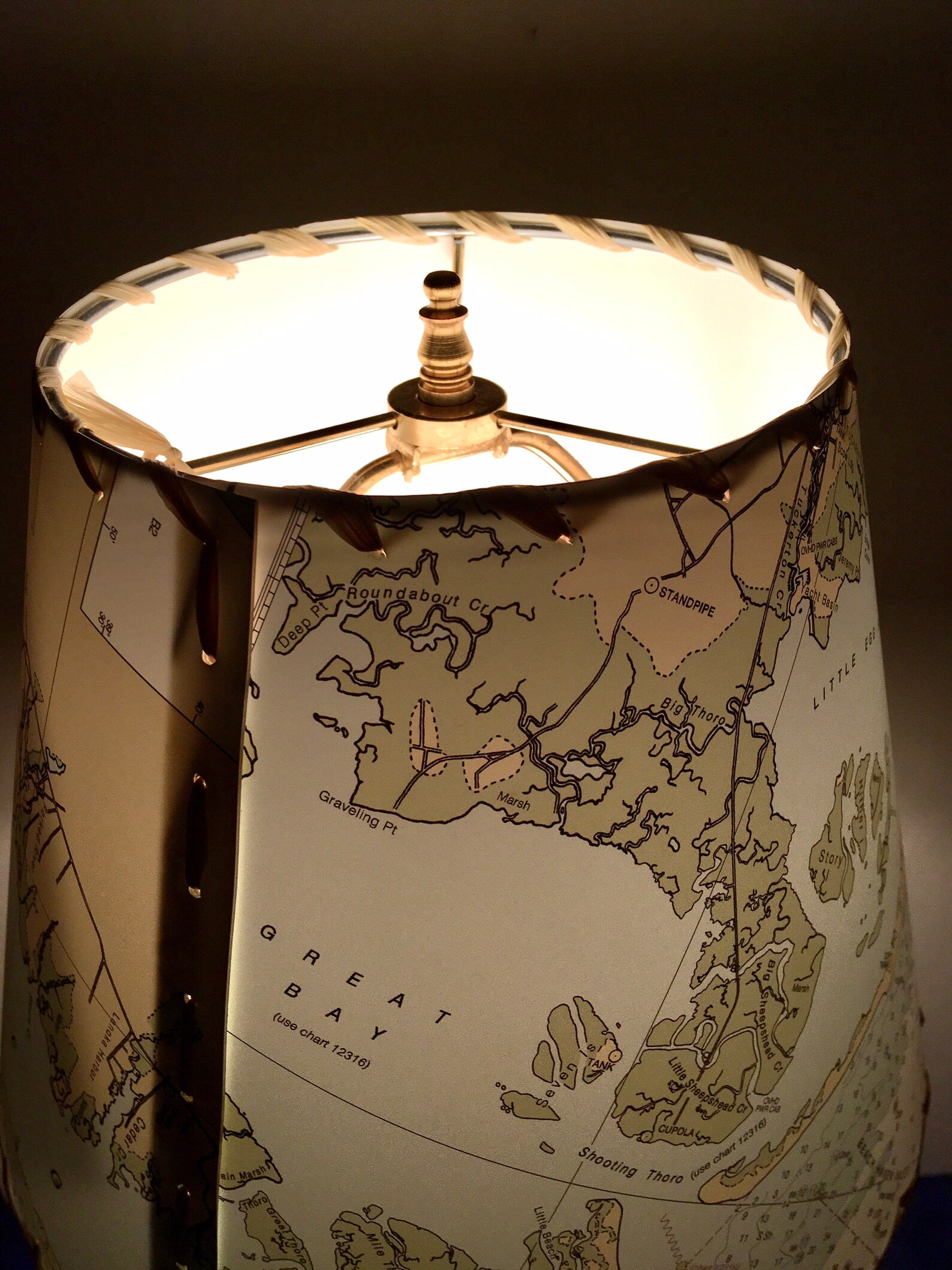 Custom Ocean Chart Lamp Shade NOAA Nautical Chart Lampshade - Etsy