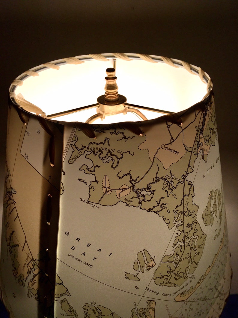 Custom Ocean Chart Lamp Shade NOAA Nautical Chart Lampshade - Etsy