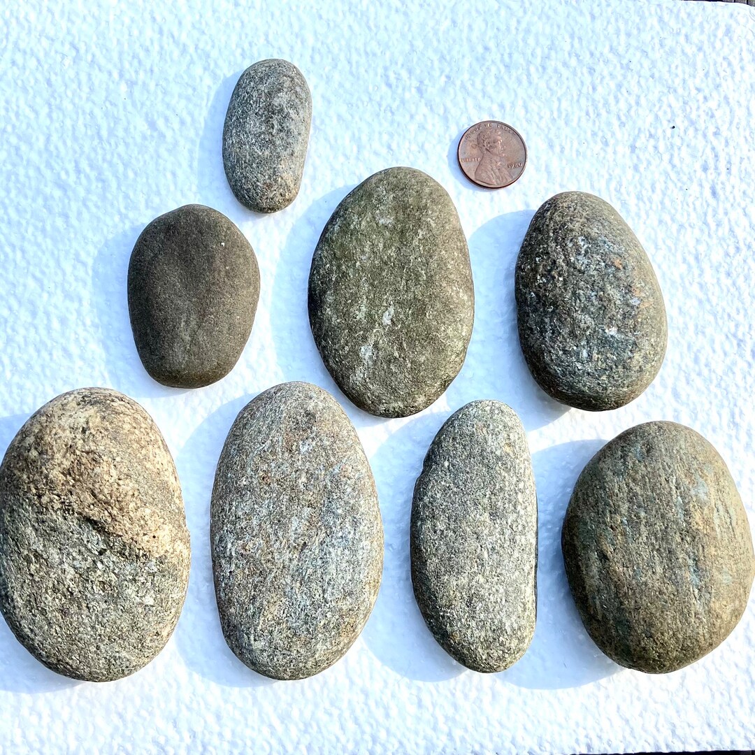 8 Oval Flat Rocks, Beach Stones, Rocks for Decoration - Etsy