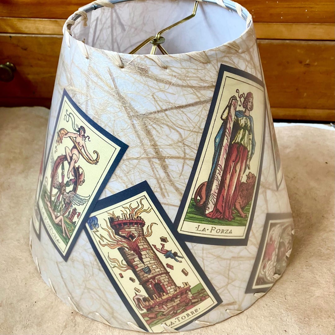 Tarot Card Lampshade, 5 X 10 X 8 Clip Top Shade - Etsy