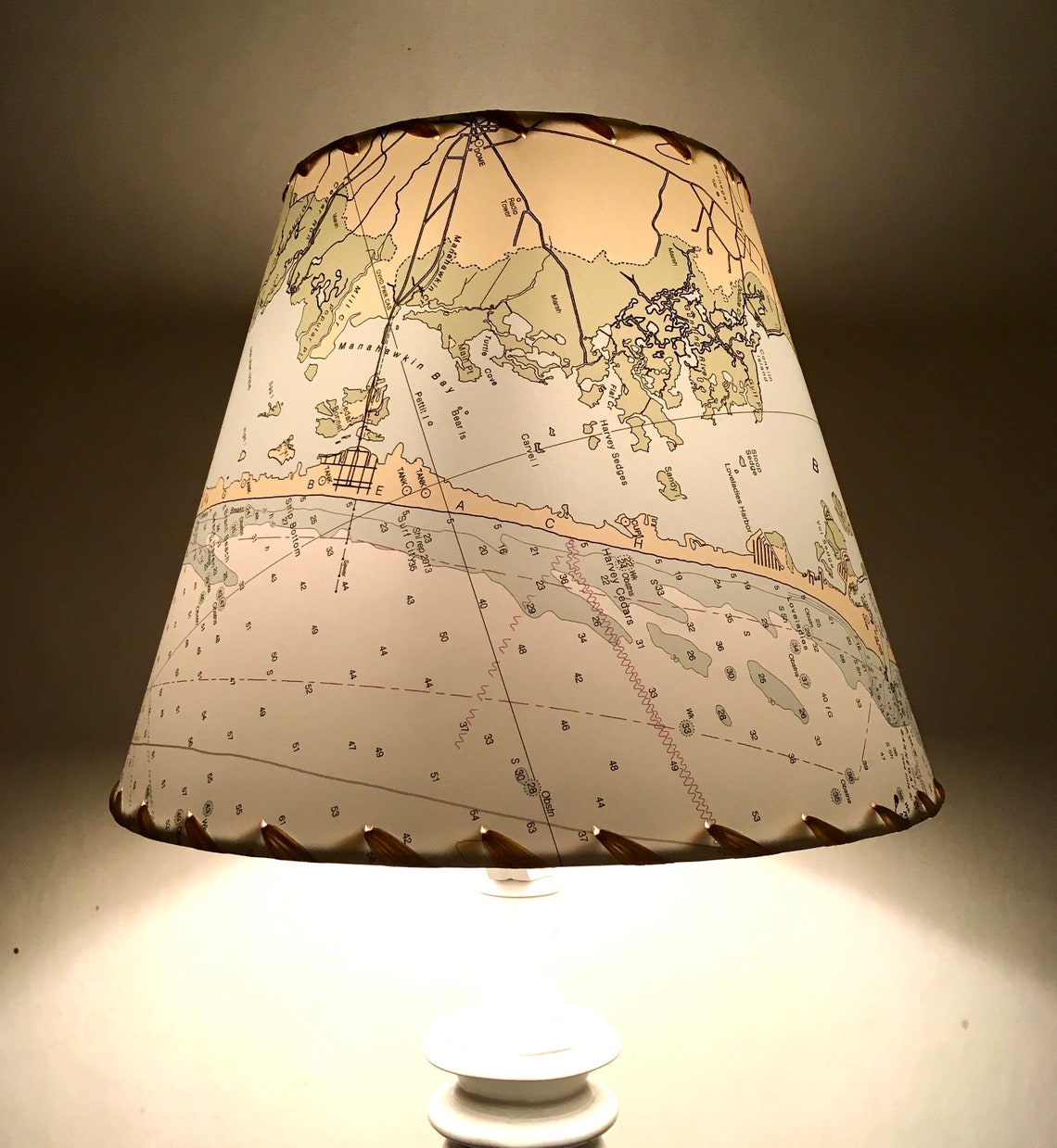 Custom Ocean Chart Lamp Shade NOAA Nautical Chart Lampshade - Etsy