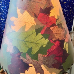 Oak Leaf Botanical Lampshade, Real Pressed Autumn Leaf Lamp Shade - Etsy