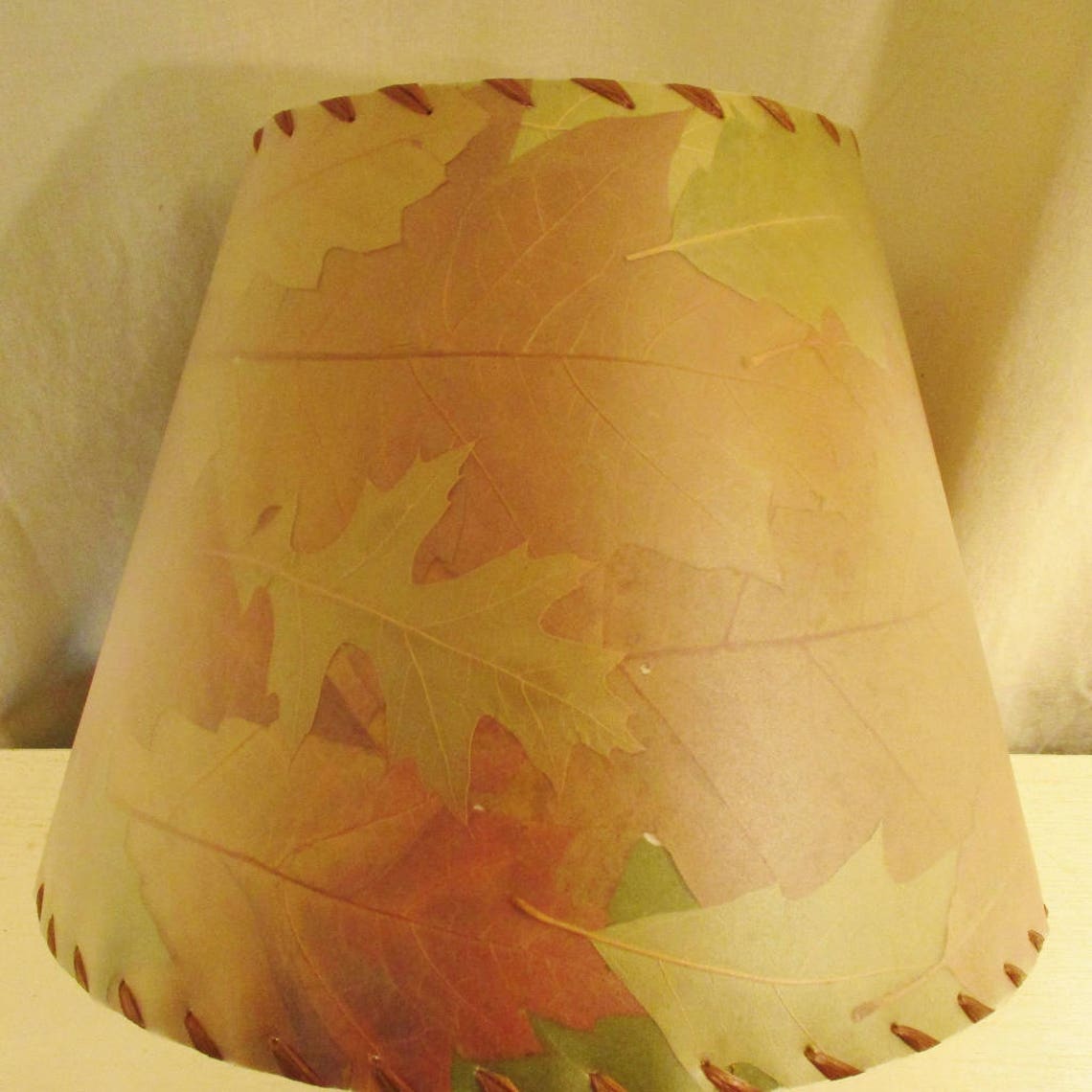Oak Leaf Botanical Lampshade Real Pressed Autumn Leaf Lamp | Etsy