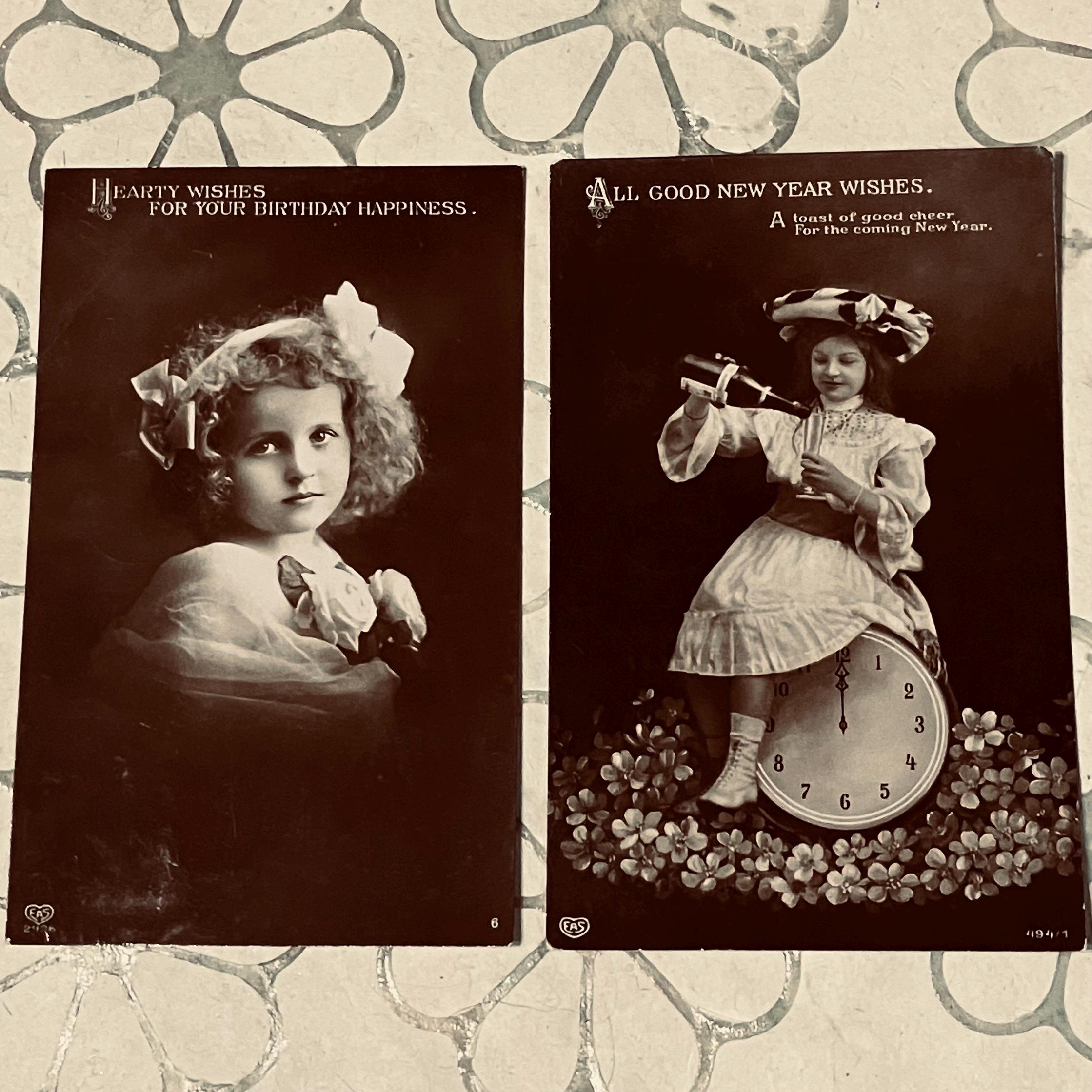 Two Vintage 1913 Sepia Photo Postcards - Etsy