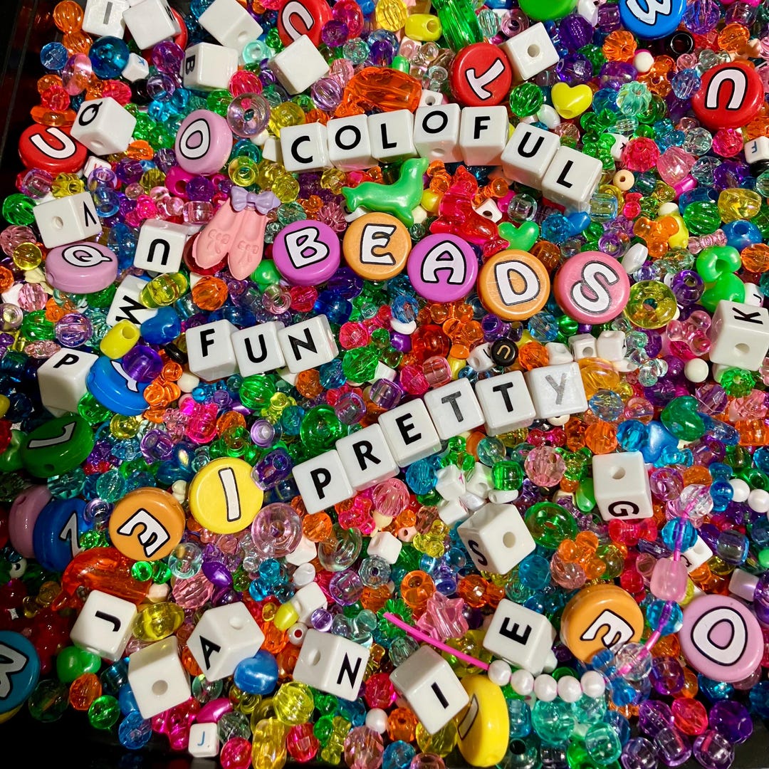 Destash Alphabet Beads for Stringing Jewelry, Over One Pound of ...