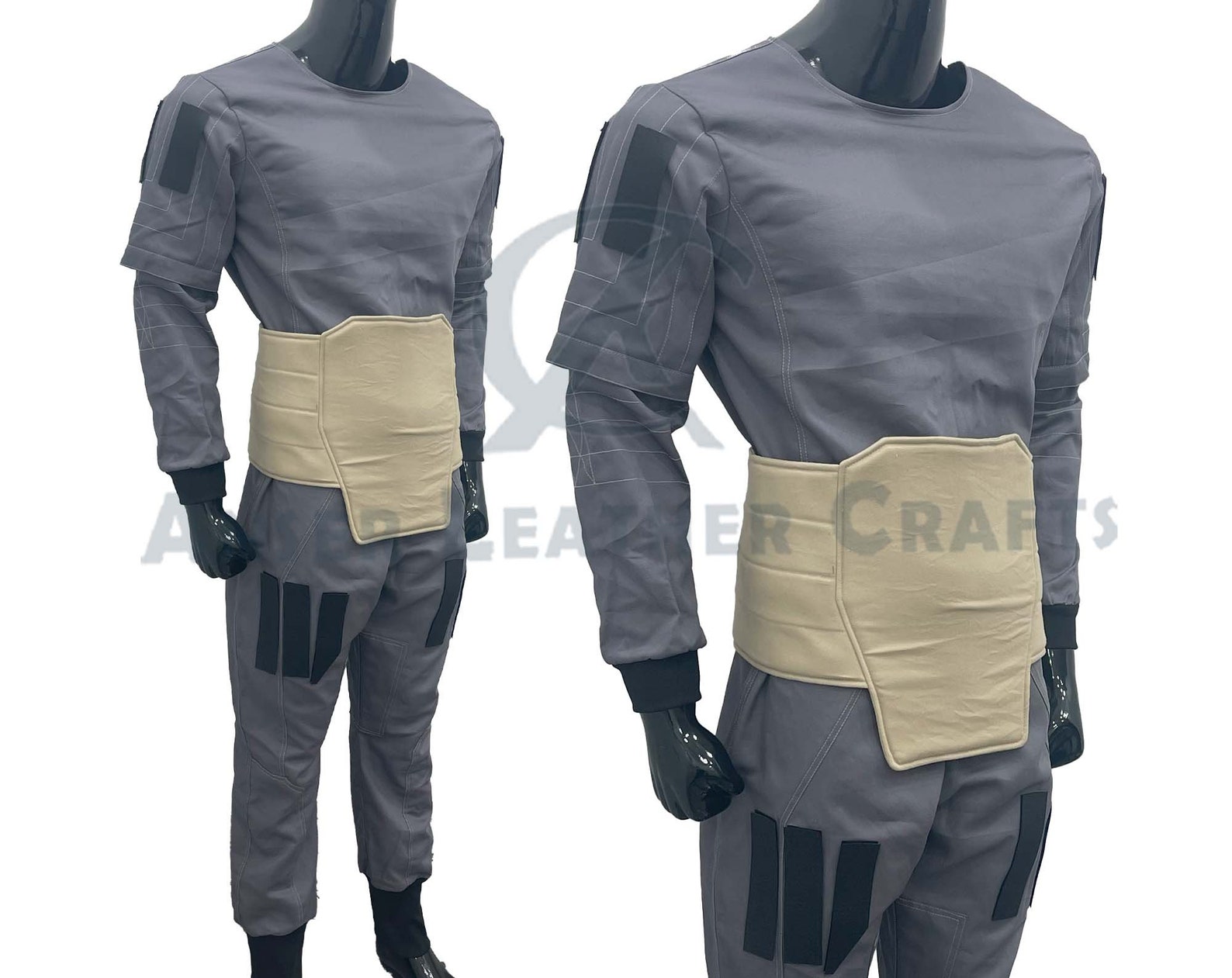 Gray Flight Suit With Cummerbund Cosplay Soft Parts for Custom Costumes ...