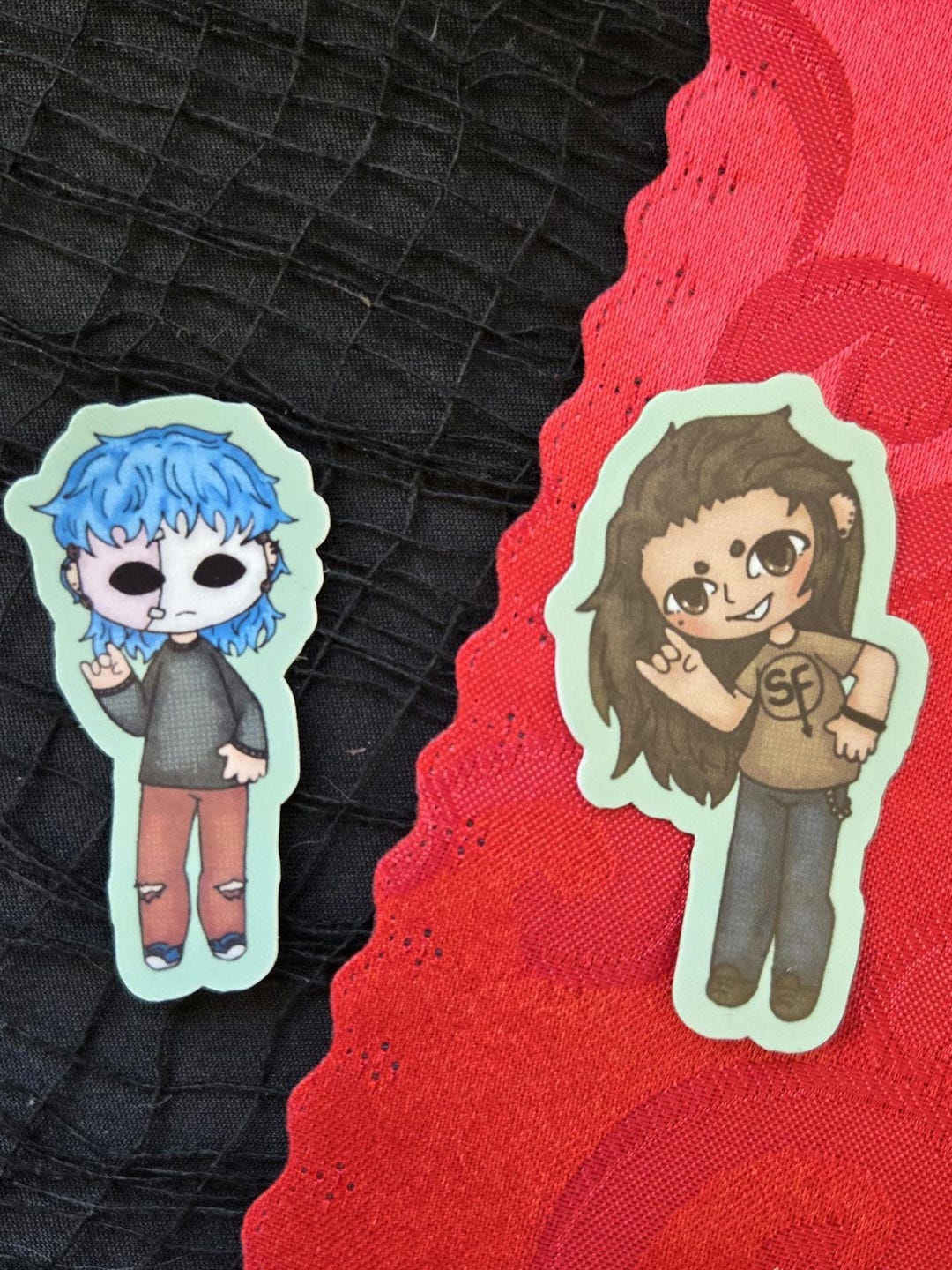 Sally Face Chibis Water Resistant Stickers - Etsy