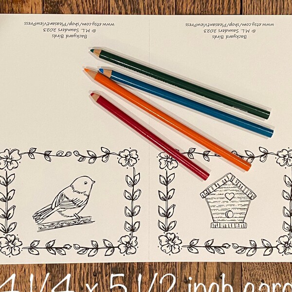 Color Your Own Cards - Etsy