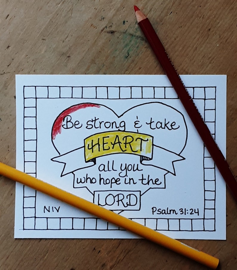 Color the Psalms Coloring Cards: Greeting Cards & Scripture Postcards ...