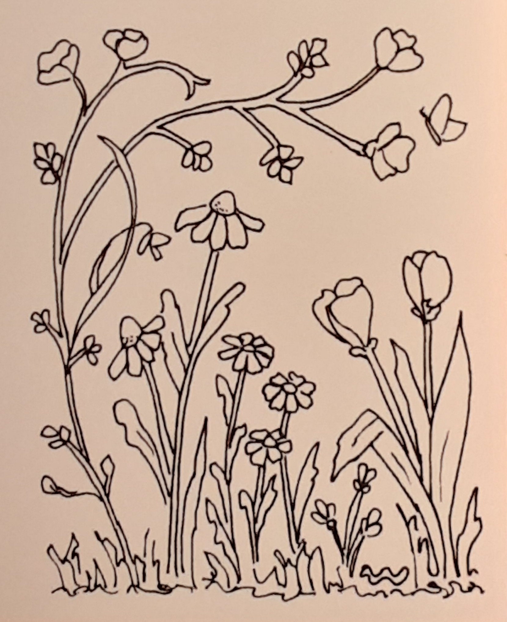 Cards to Color Friendship and Flowers, Digital Download, Printable ...