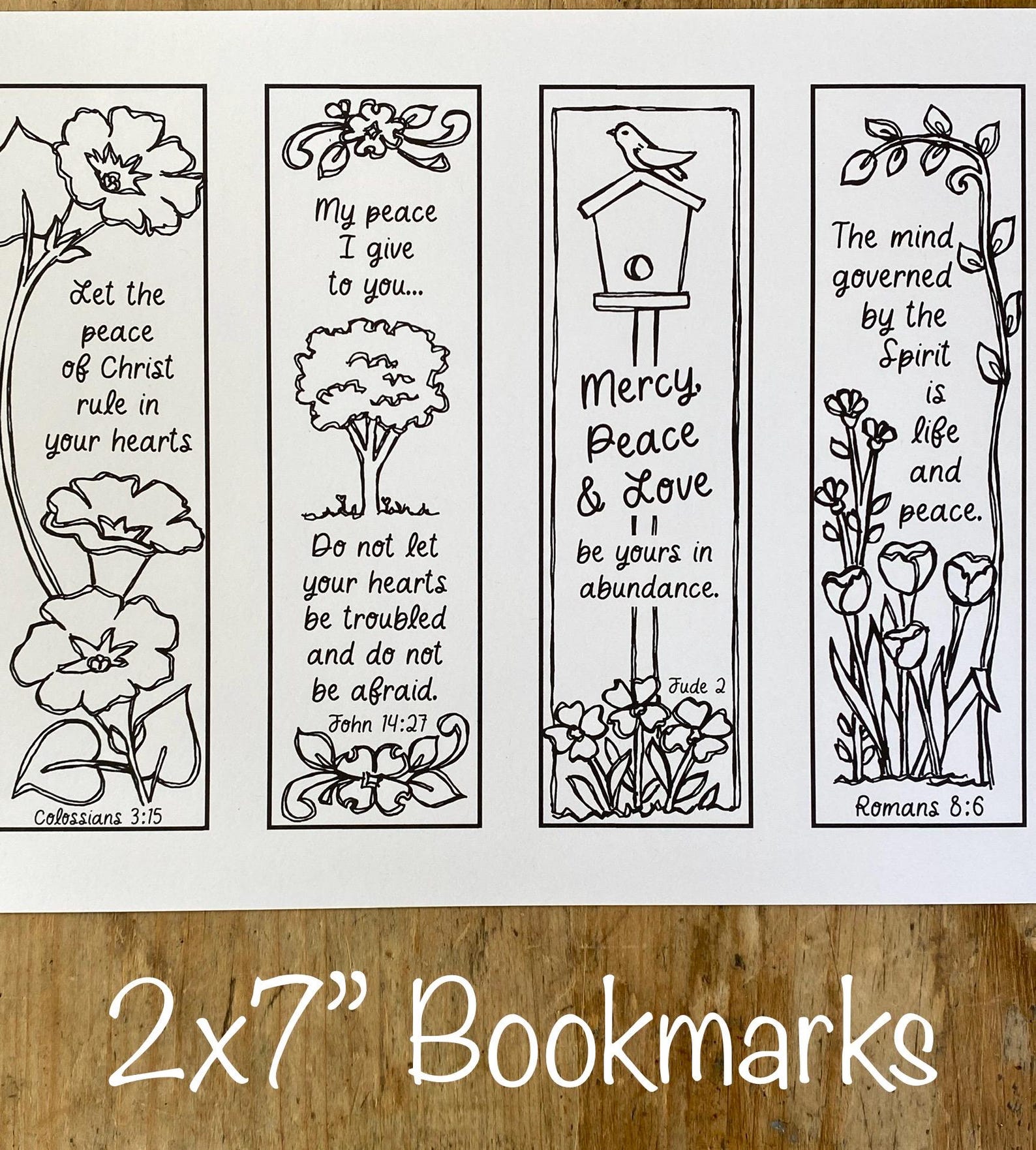 Peace Bookmarks to Color: New Testament Scripture, 2x7", Favorite ...