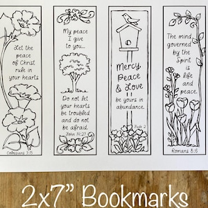Peace Bookmarks to Color: New Testament Scripture, 2x7", Favorite ...