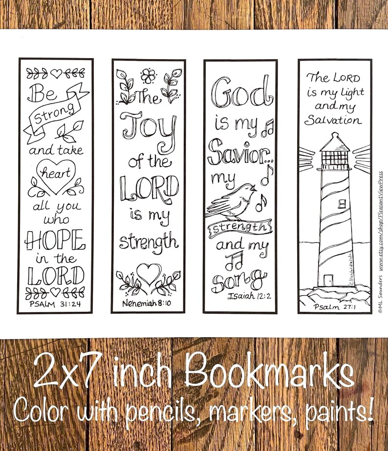 Scripture Bookmarks to Color: Old Testament Verses, Bible Journaling ...