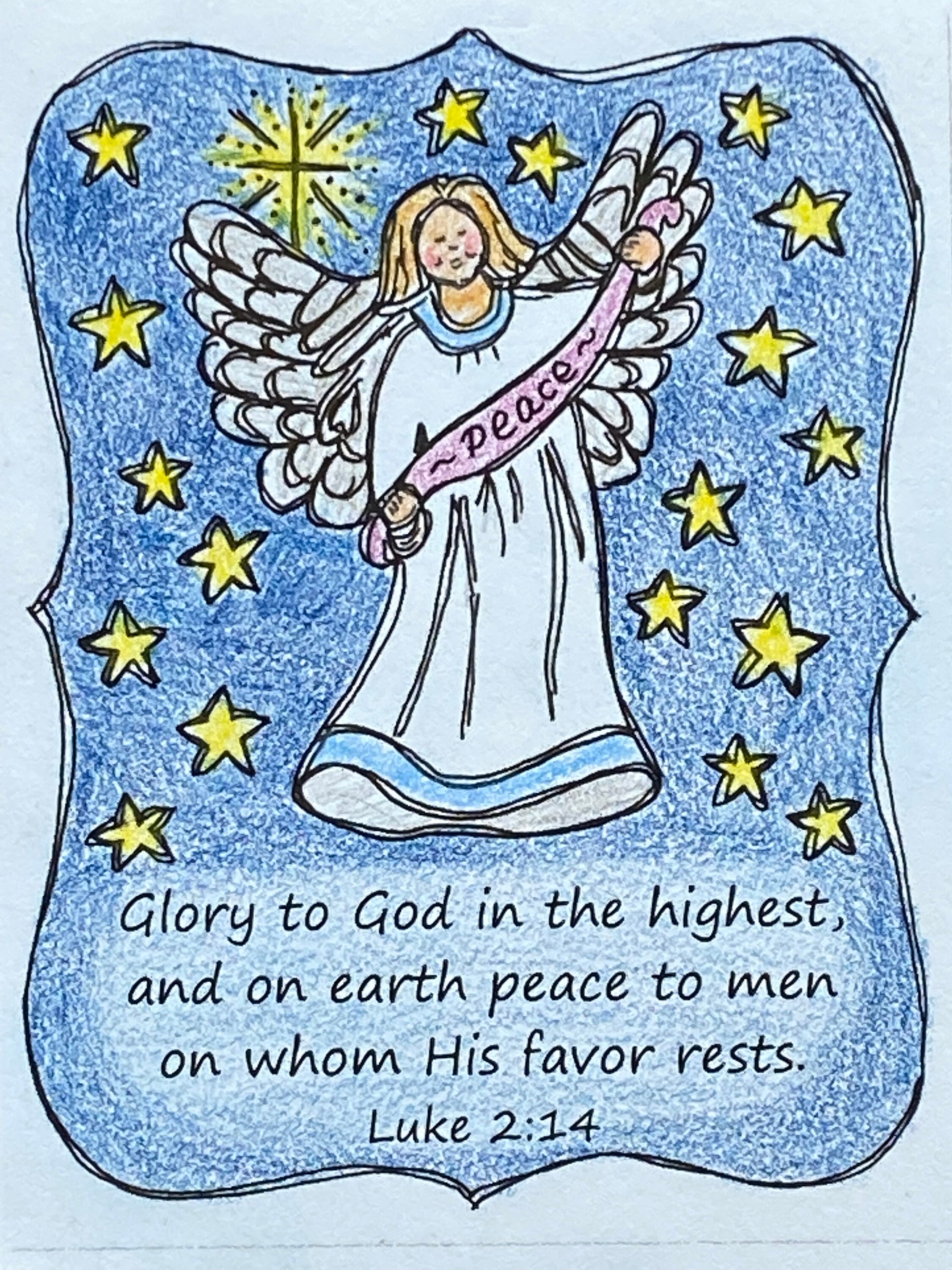 Christmas Scripture Cards to Color With 3 Bible Versions (KJV, ESV, NIV ...