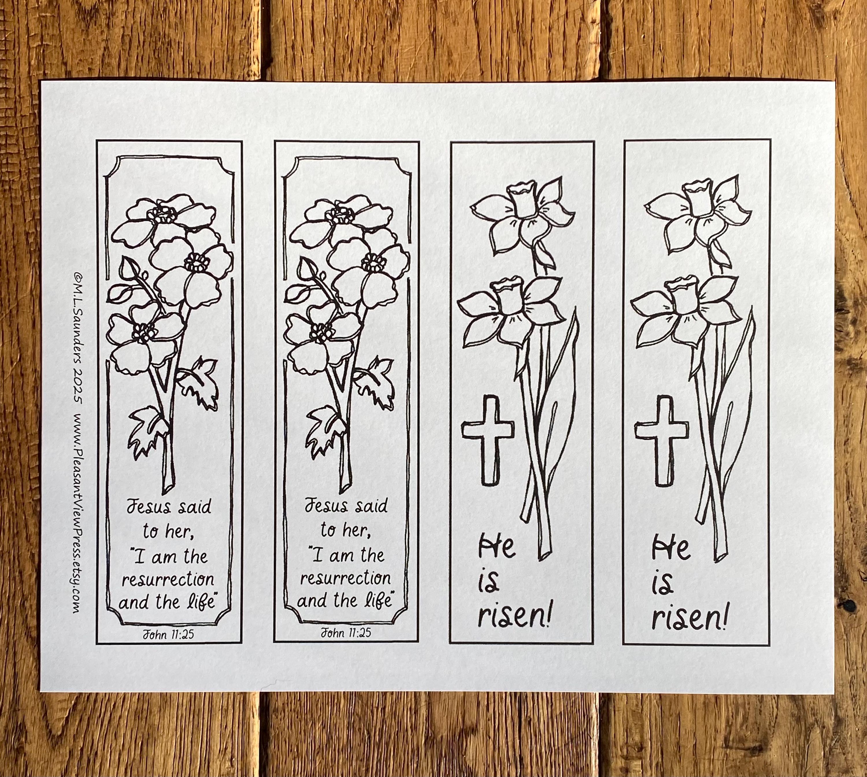 Easter/resurrection Sunday Coloring Pages, Bookmarks, Cards to Color ...